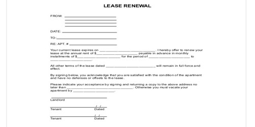 Lease Renewal Letter To Tenant Database Letter Template Collection