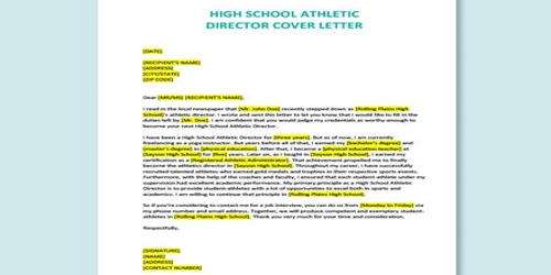 Cover Letter For Athletic Director QS Study